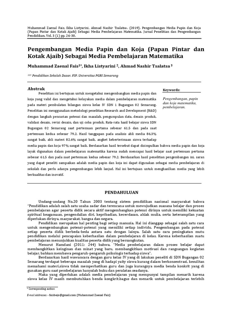 Pengembangan Media Papin Dan Koja Papan Pintar Dan | PDF | Karier ...