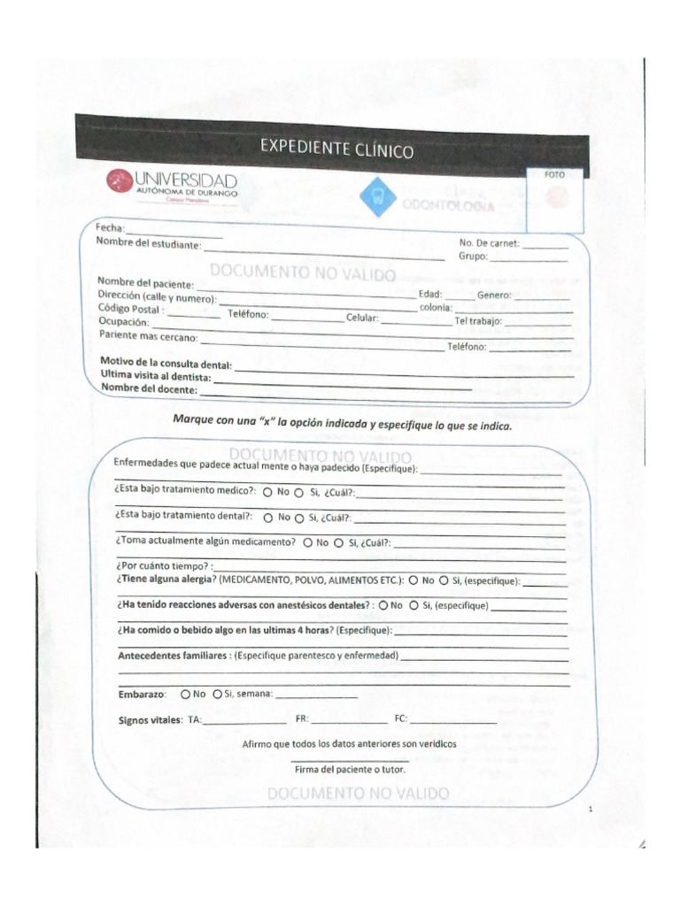 Expediente Clinico | PDF