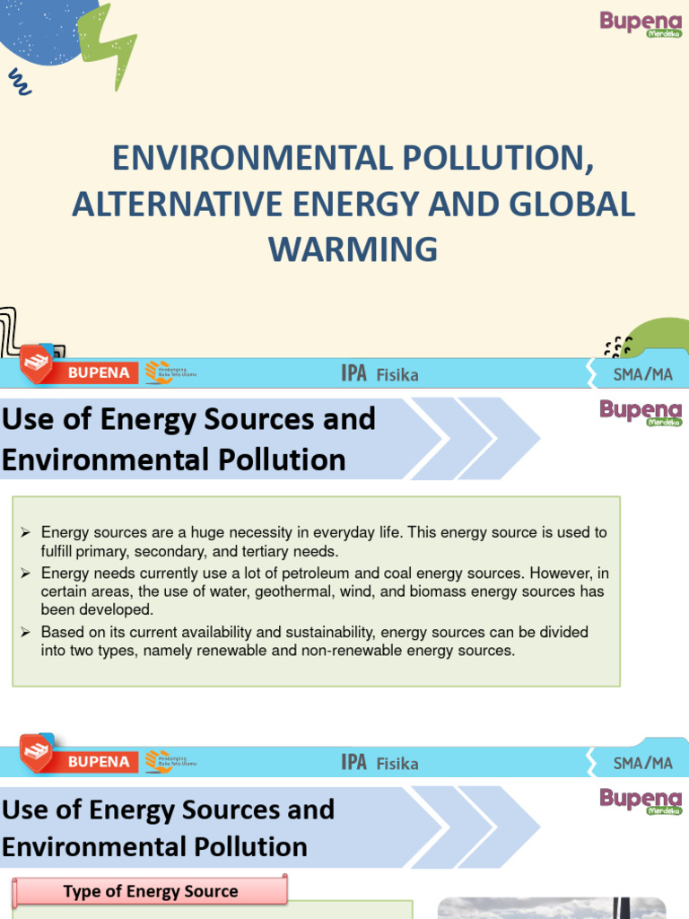 Environmental Pollution, Alternative Energy and Global Warming | PDF ...
