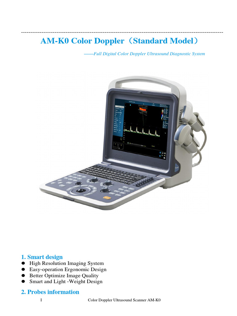 AM-K0 specifications standard - Ultrasound machine | PDF | Medical ...
