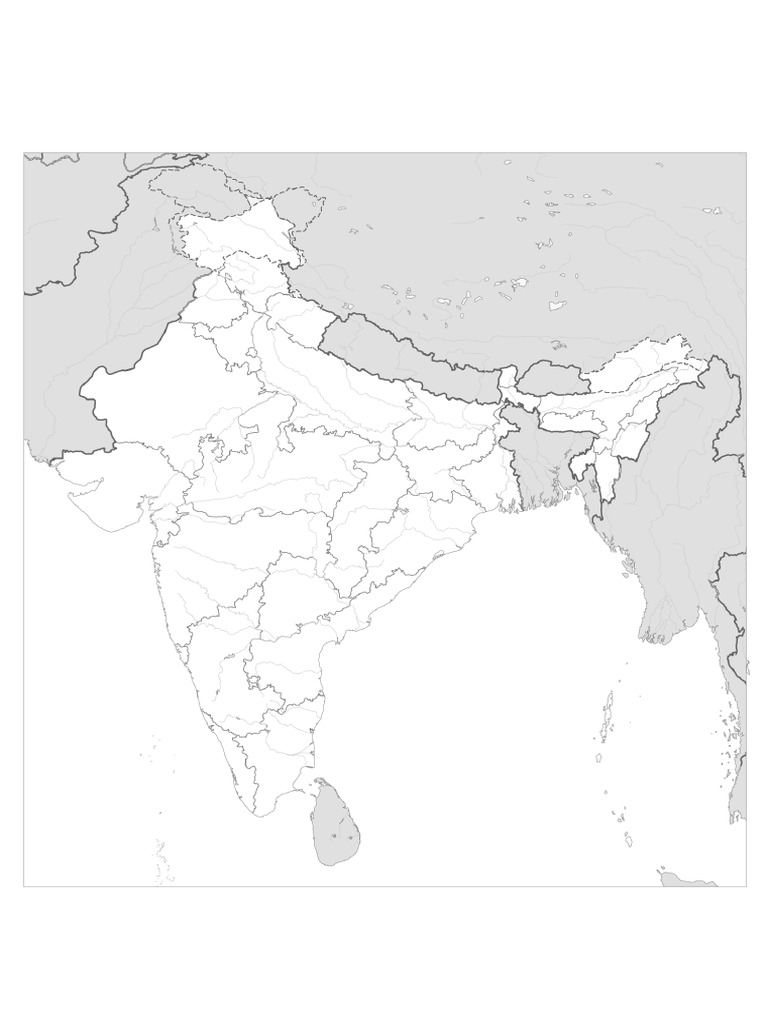 India Location Map Coloring Page | PDF