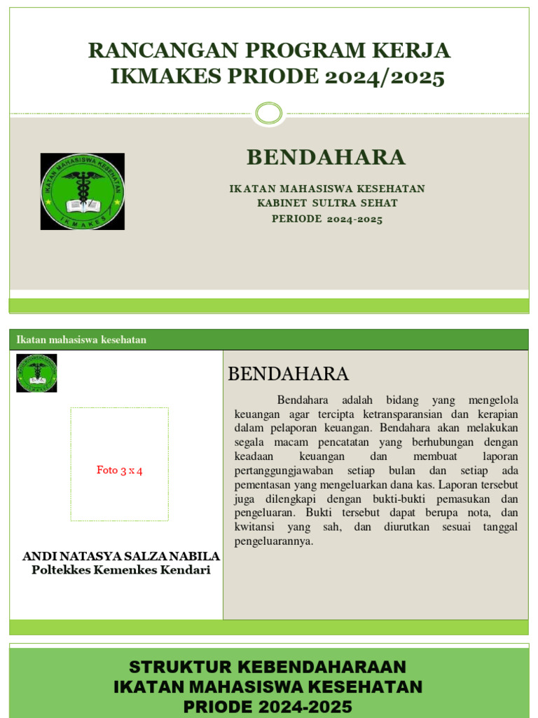 Program Kerja Bendahara Ikmakes Raker | PDF