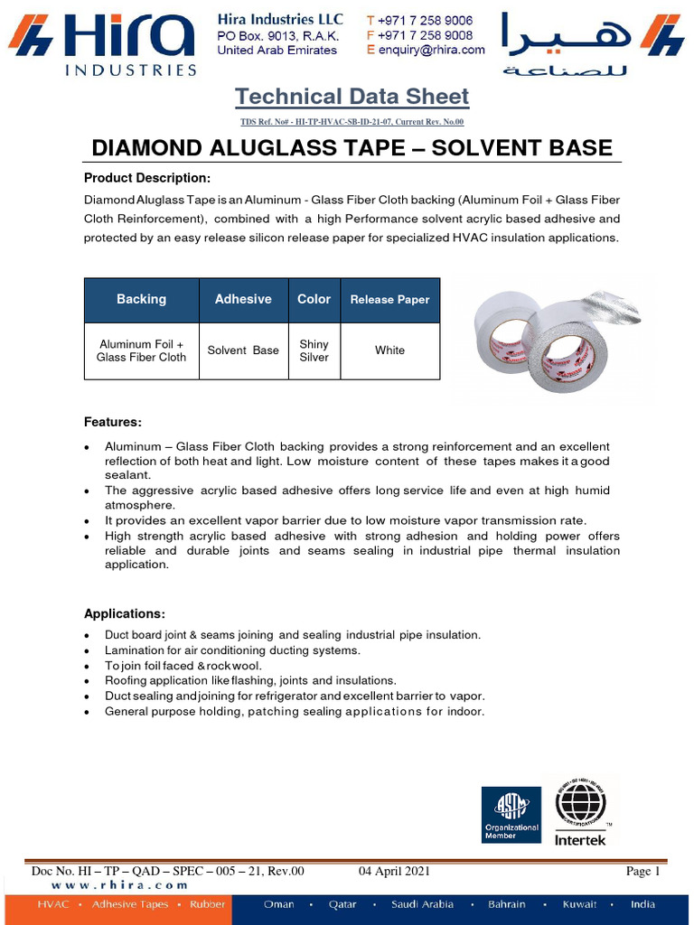 Diamond Aluglass Solvent Base TDS (3) | PDF | Building Insulation ...