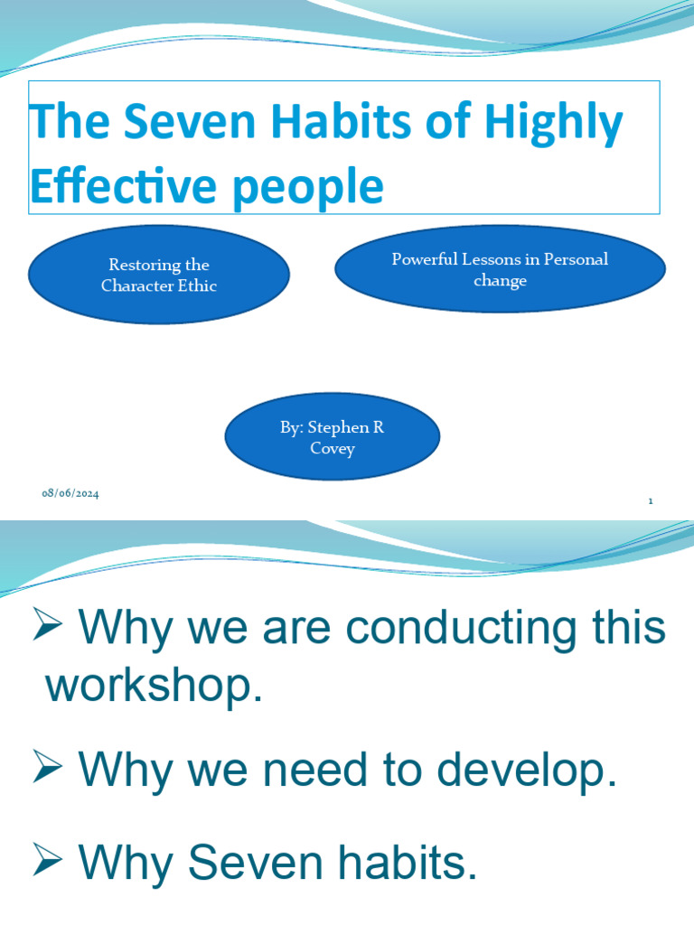 7 Habits | PDF | Behavioural Sciences | Social Psychology
