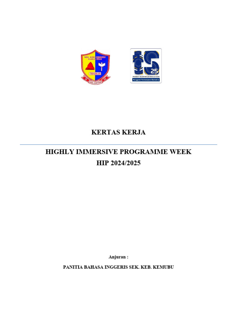 Kertas Kerja HIP Week 2024 | PDF