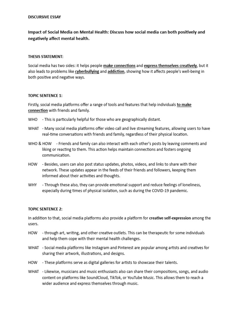 Impact of Social Media - Discursive Essay | PDF | Social Media | Popular Culture & Media Studies