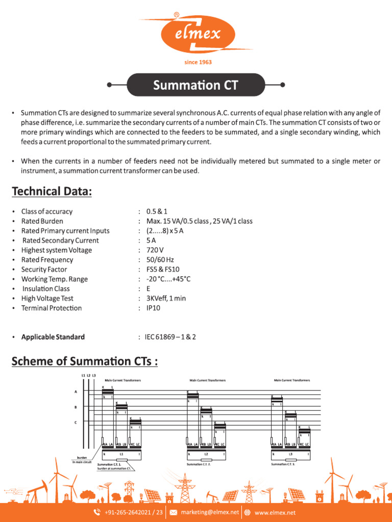 3.3 Elmex Summation CTs | PDF