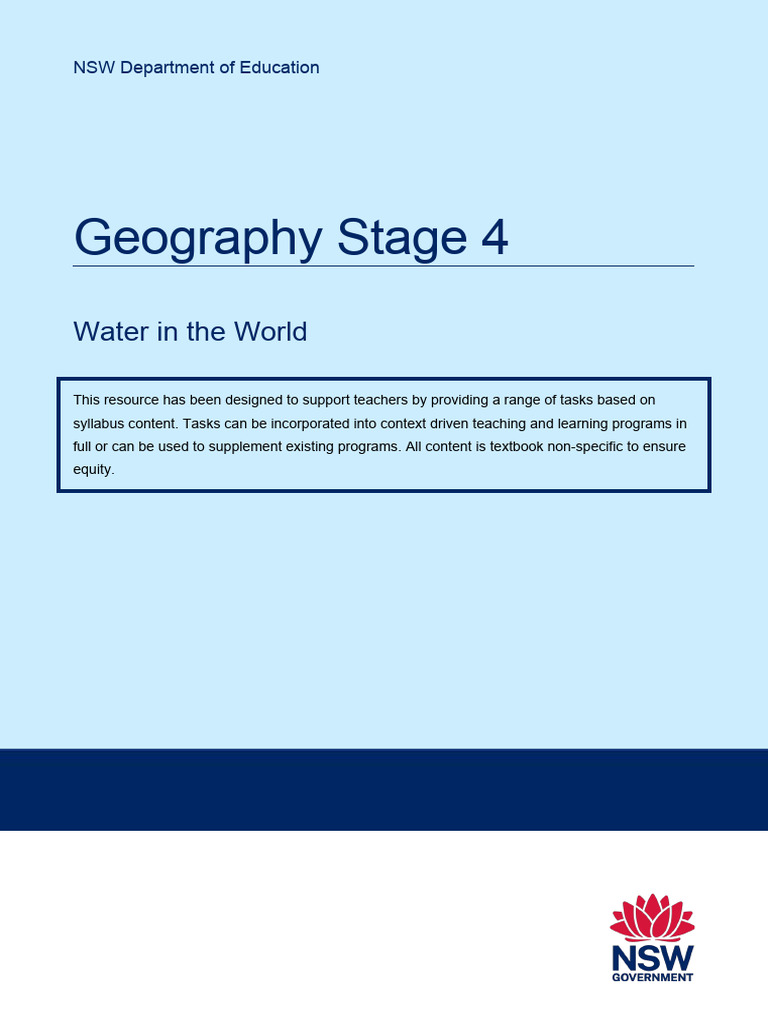 Geography s4 Water in the World (1) | PDF | Water Scarcity | Drainage Basin