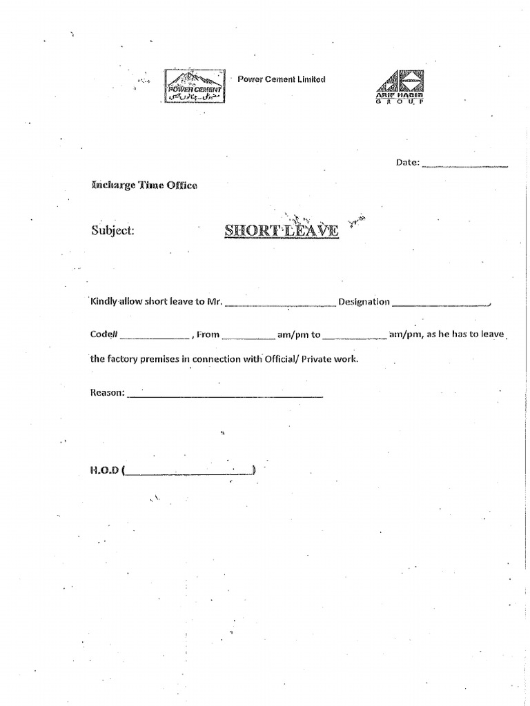 Short Leave | PDF