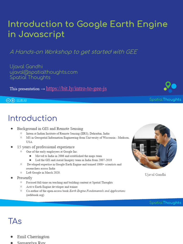 Google Earth Engine Workshop | PDF | Time Series | Geographic ...