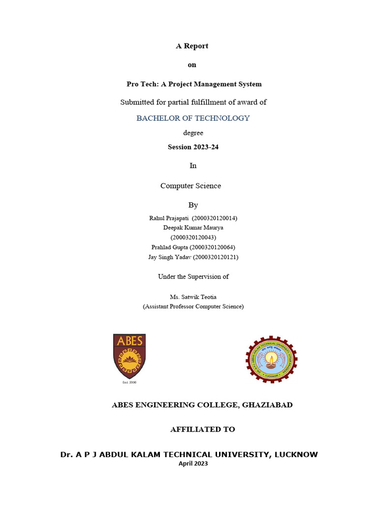 Finalizzed Project Report | PDF | Scalability | Project Management