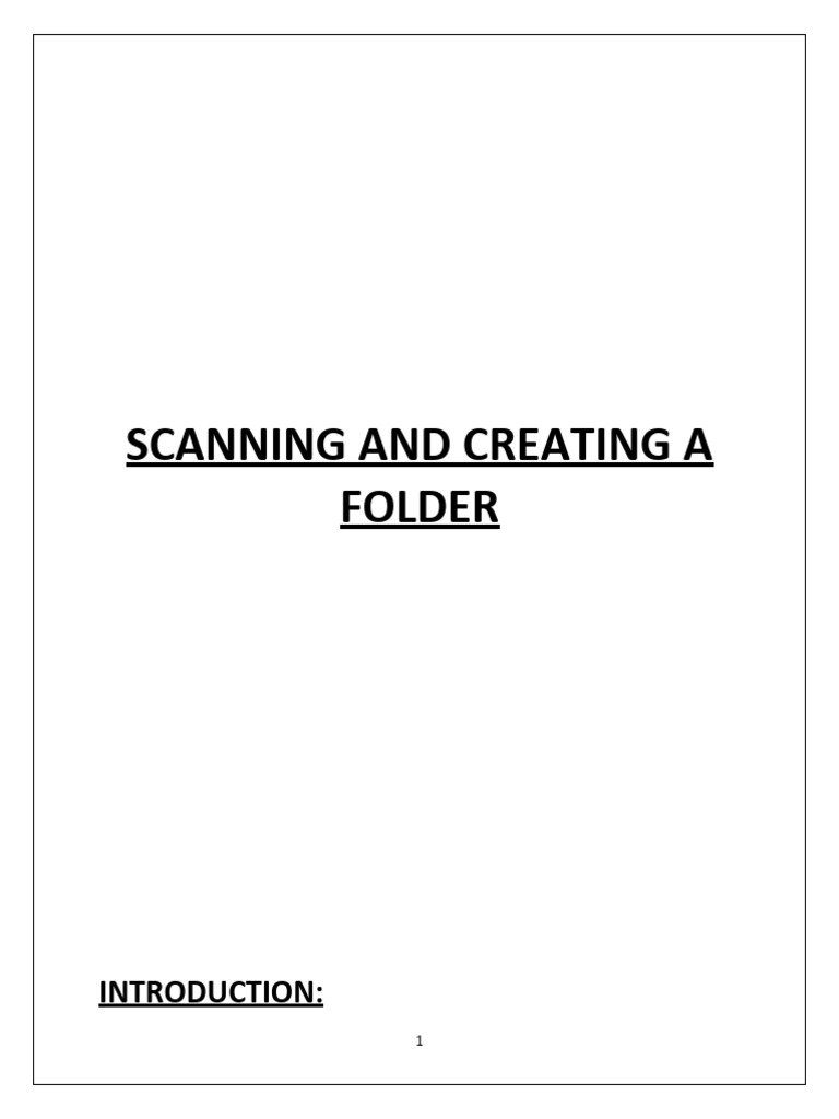 Scanning and Creating A Folder | PDF | Image Scanner | Geographic ...