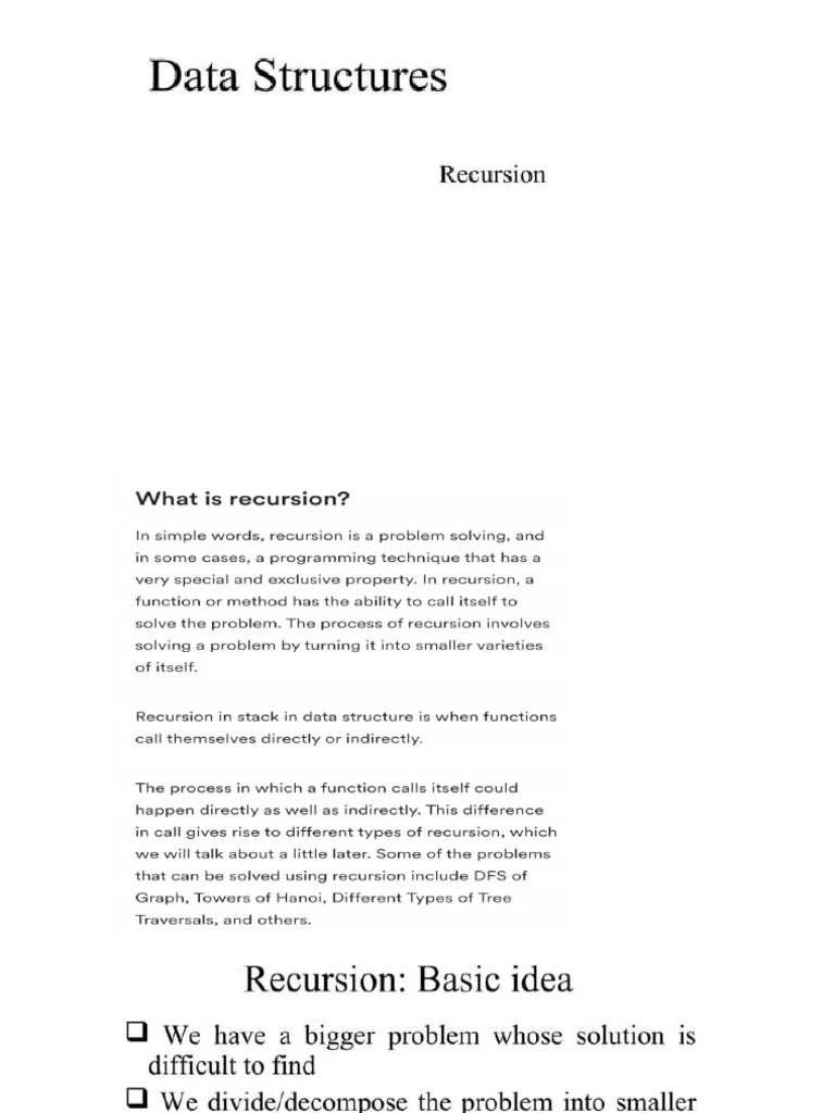 Recursion | PDF