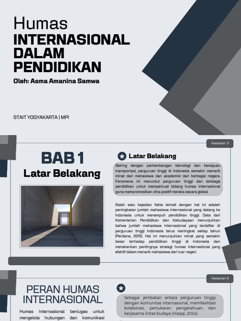 Humas Internasional Dalam Pendidikan | PDF | Ilmu Sosial