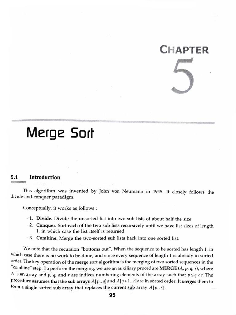 5. Merge Sort | PDF | Applied Mathematics | Theoretical Computer Science 5. Merge Sort | PDF | Applied Mathematics | Theoretical Computer Science