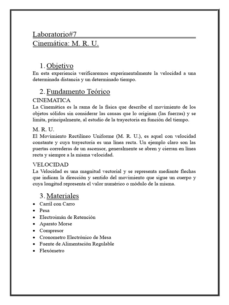 Lab#7 Cinematica | PDF