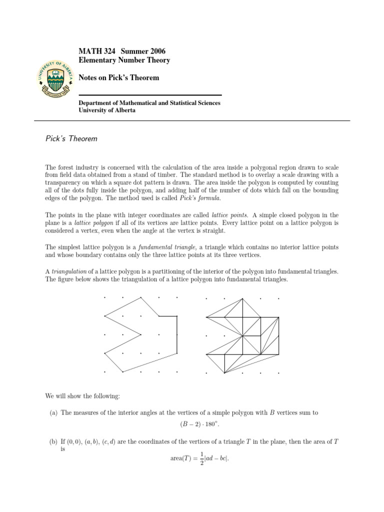 Pick | Download Free PDF | Vertex (Geometry) | Triangle