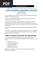 Isometric Exercises | PDF | Strength Training | Physical Exercise