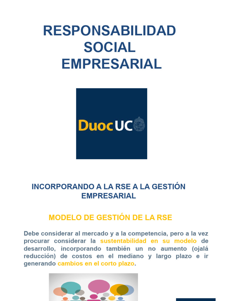 RSE Modelo de Gestion de La RSE | PDF | Responsabilidad social corporativa | Diseño