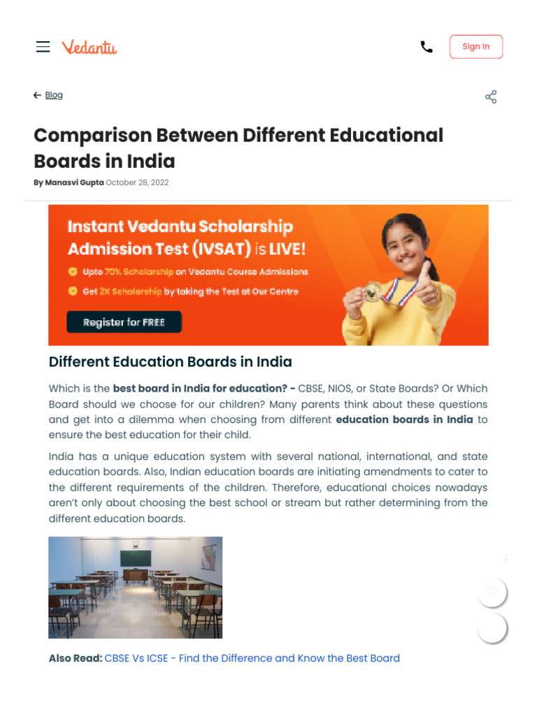 Overview of Education Boards in India | PDF | Educational Stages | Schools