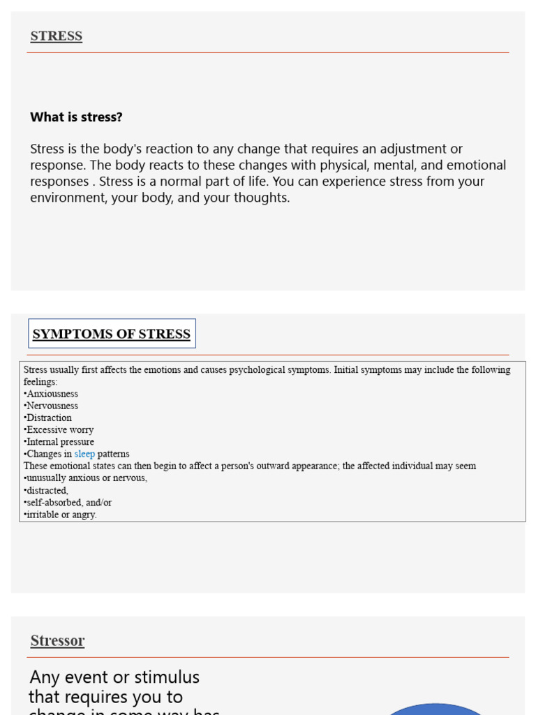STRESS | PDF | Stress (Biology) | Anxiety