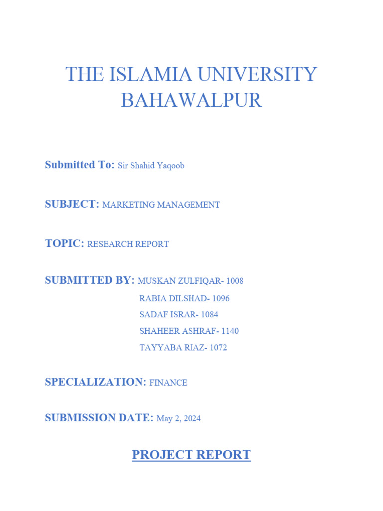Research Project | Download Free PDF | Survey Methodology | Sampling (Statistics)