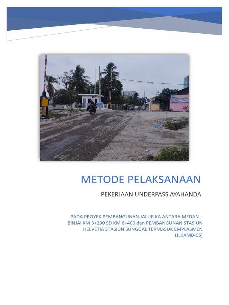 Metode Pelaksanaan Under Pass | PDF
