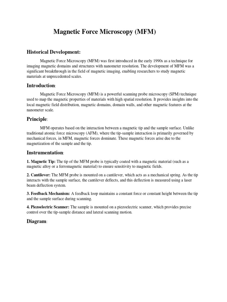 Magnetic Force Micros | PDF | Atomic Force Microscopy | Optics