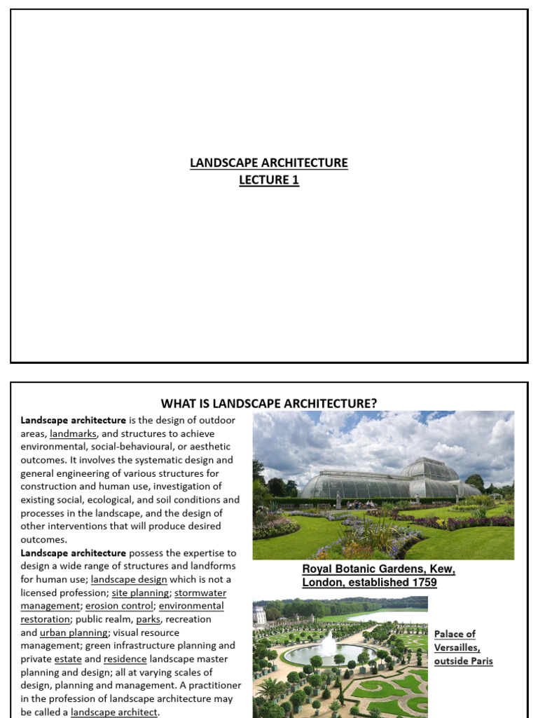 Landscape Architecture Lecture 1 Download Free Pdf Landscape