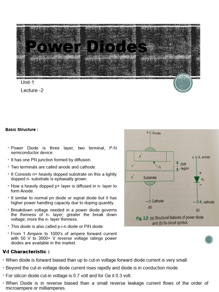 Power Diodes | Download Free PDF | Diode | P–N Junction