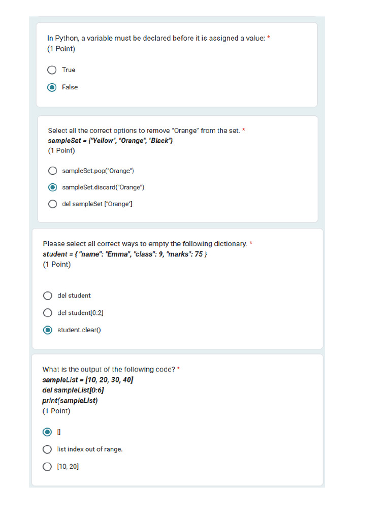 Actowiz Python Aptitude MCQ Questions With Solutions | PDF