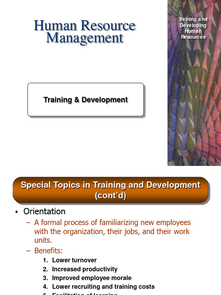 Human Resource Management: Training & Development | Download Free PDF ...