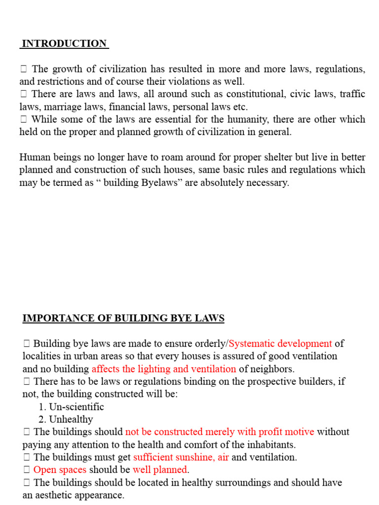 1.2 Building Bye-Laws Definitions | PDF | Building | By Law