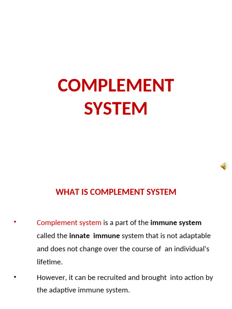Complement System | PDF | Complement System | Immune System