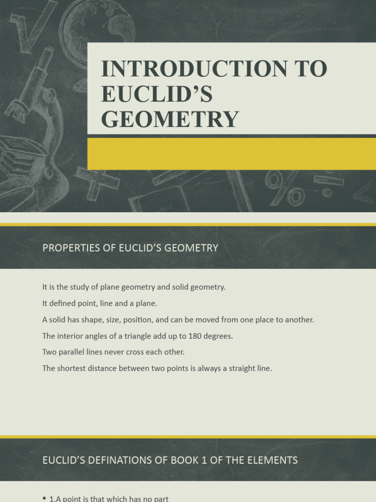 Introduction to Euclid's Geometry | PDF | Line (Geometry) | Angle