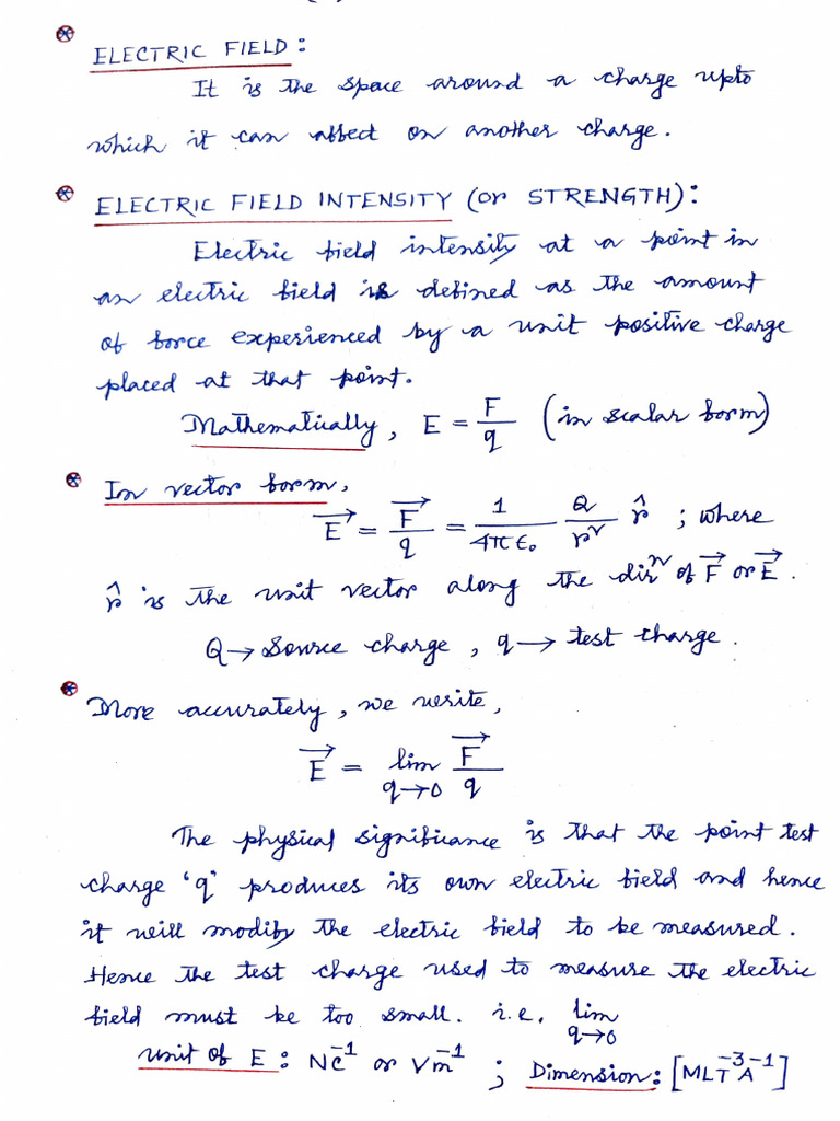 3 Electric Field | Download Free PDF | Electromagnetism | Physical ...