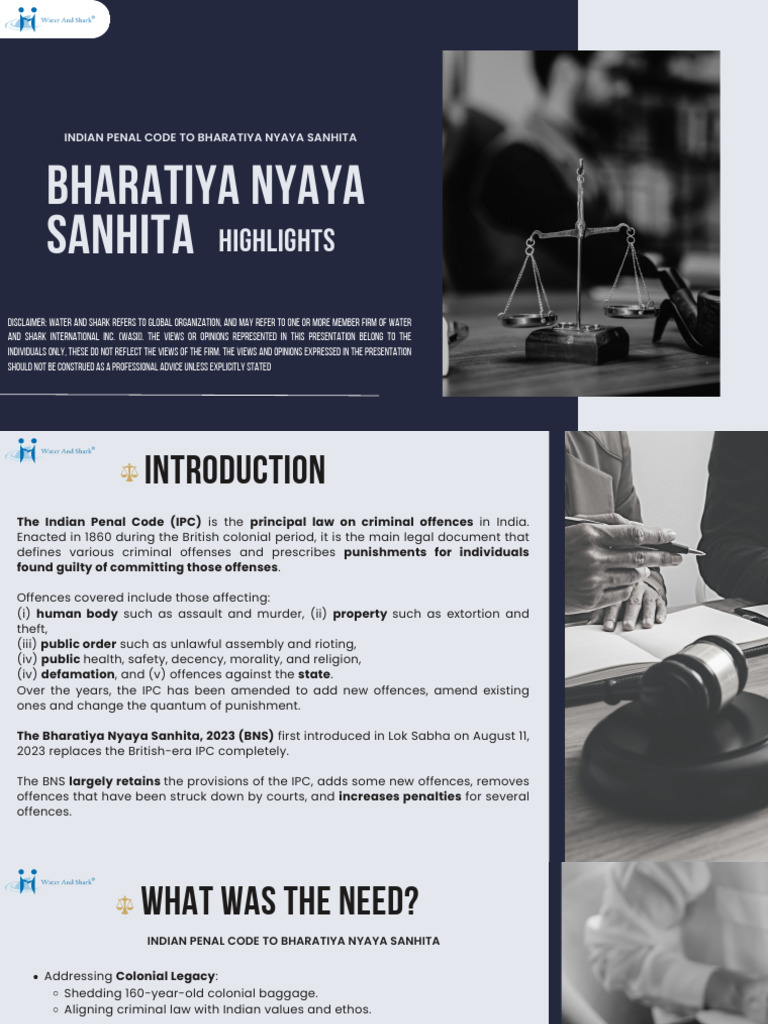 Highlights of Bhartiya Nyaya Sanhita | PDF | Crimes | Crime & Violence