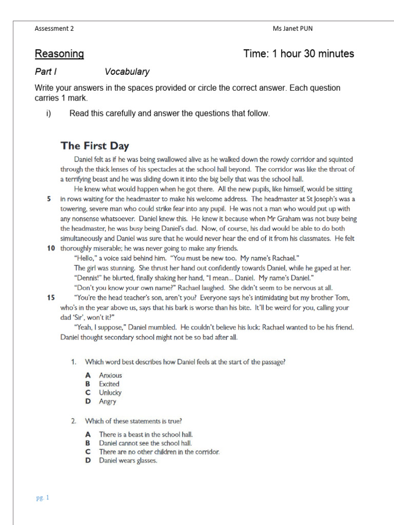 Second assessment | PDF