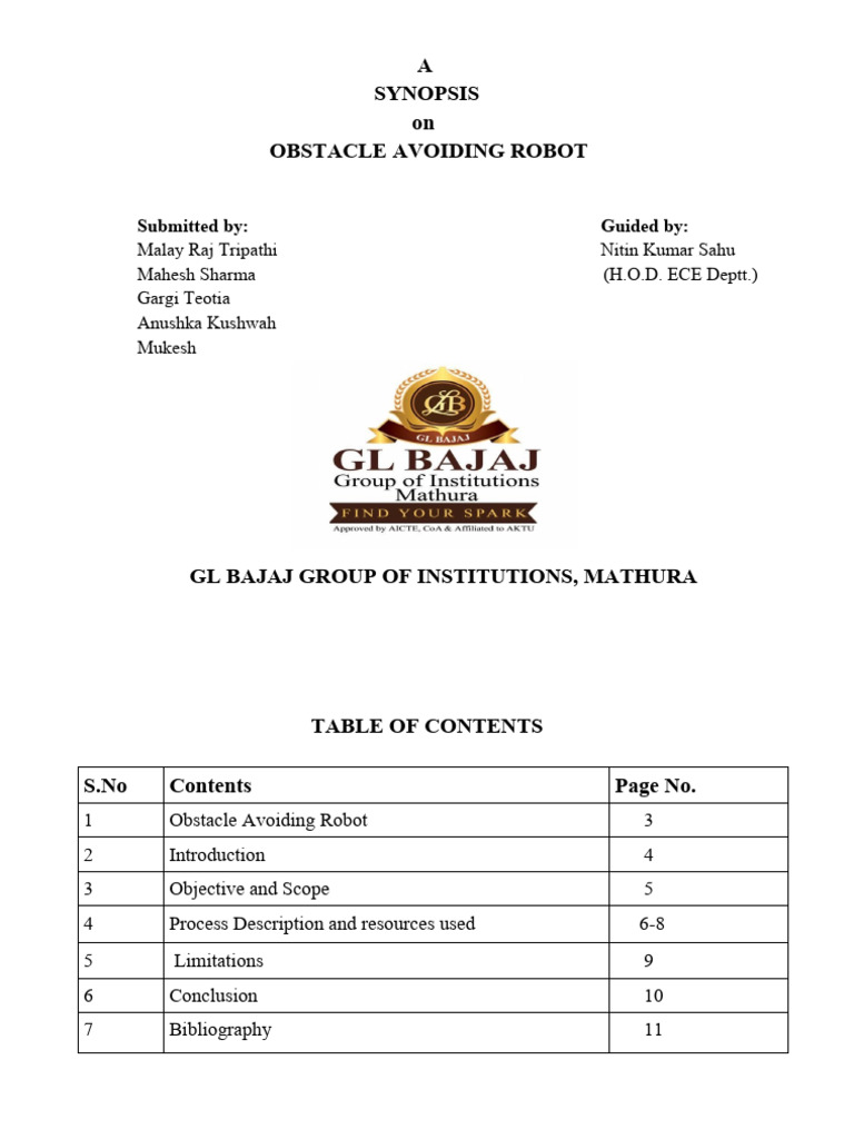 Obstacle Avoiding Robot | PDF | Robot | Robotics