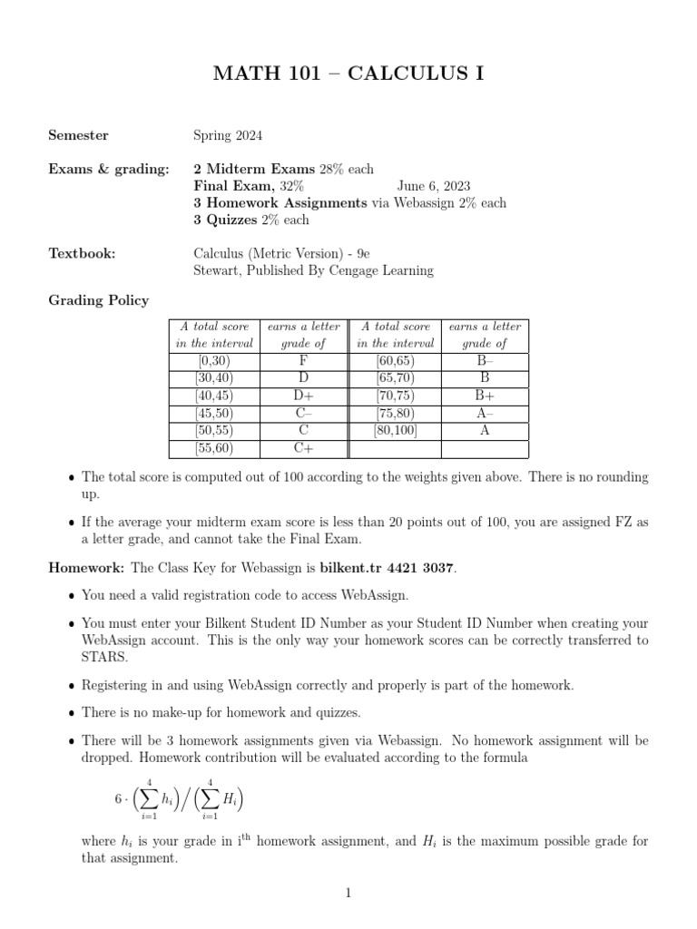 Syllabus | PDF | Homework | Educational Assessment And Evaluation