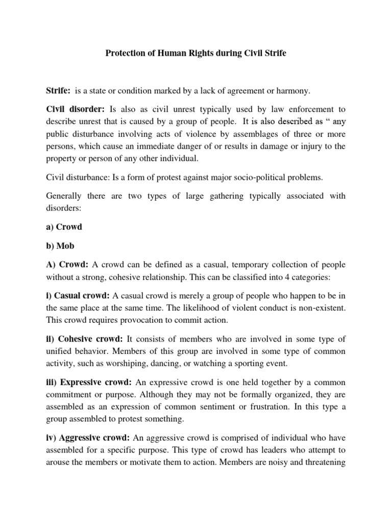 Chapter 6 Protection of Human Rights During Civil Strife | PDF | Civil ...