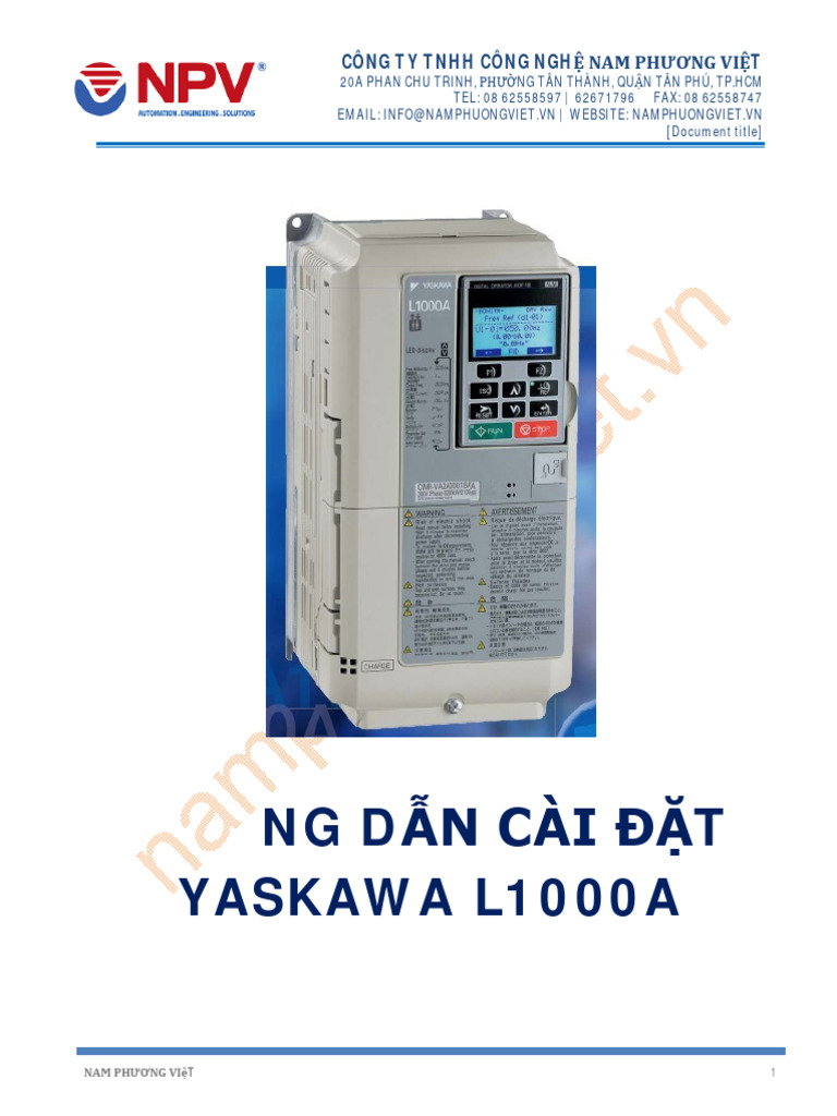 Cai Dat Yaskawa L1000a NPV - Update J1000 | PDF