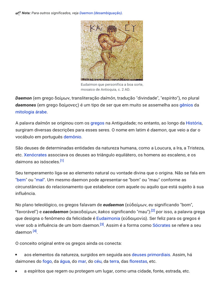 Daemon – segundo os gregos | Download grátis PDF | Mitologia grega ...