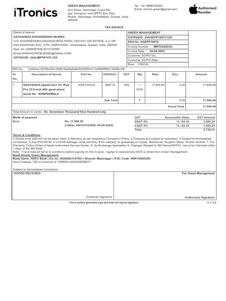 applecare bill | PDF | Government Finances | Taxes