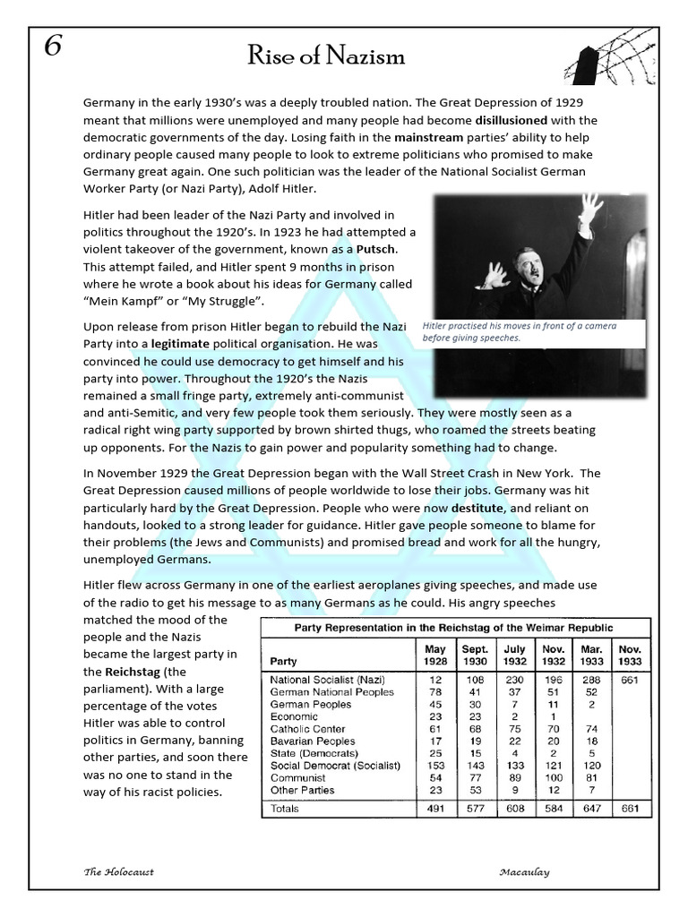 Rize of Nazism Reading | PDF | Nazi Party | Nazism