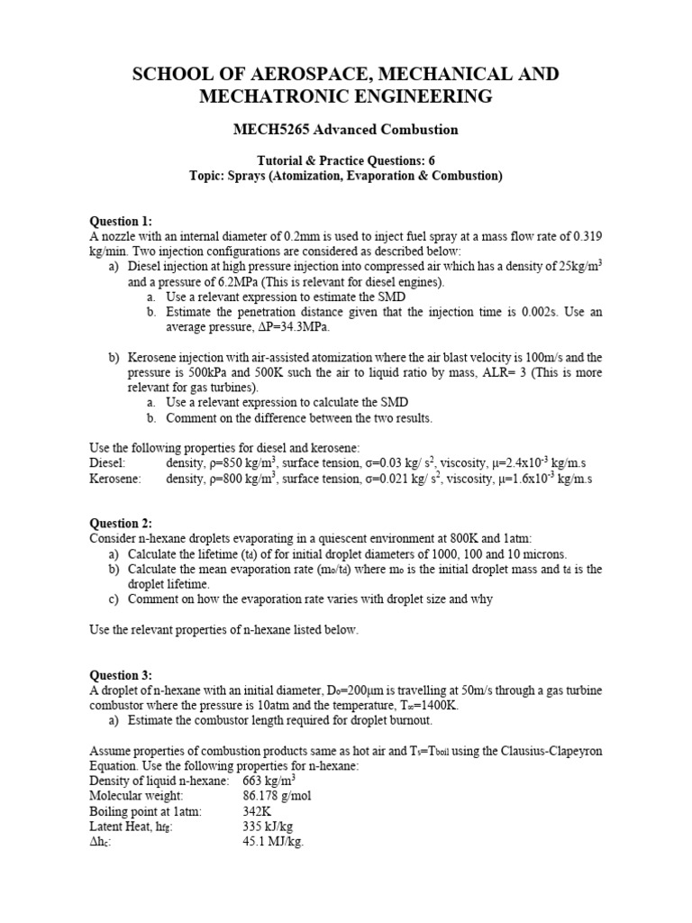 MECH5265-Tutorial-06 | PDF