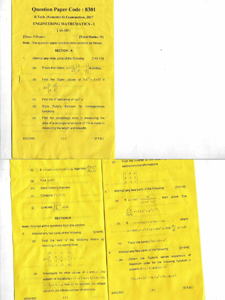 Lucknow University LU Model Paper | PDF