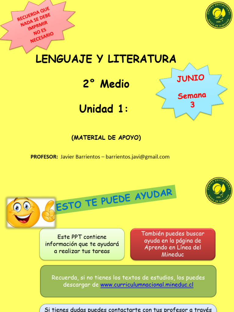 LENGUAJE - Unidad - 1 - Clase9y10 - Narrativa - 2med | PDF | Oración (Lingüística) | Sintaxis