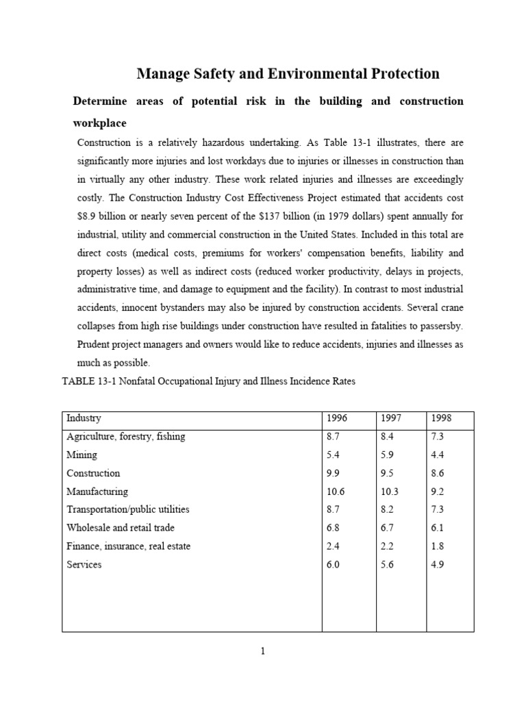 Manage Safety and Environmental Protection | Download Free PDF | Net ...