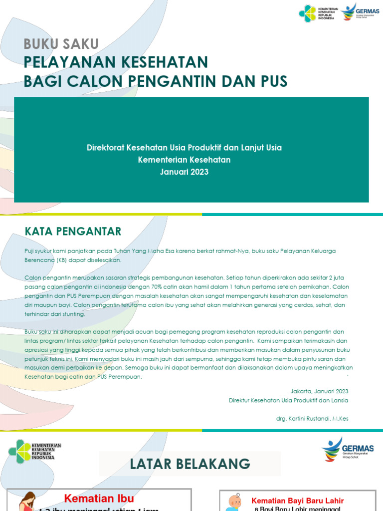 Pelayanan Kesehatan Catin: Panduan Kesehatan Reproduksi | PDF